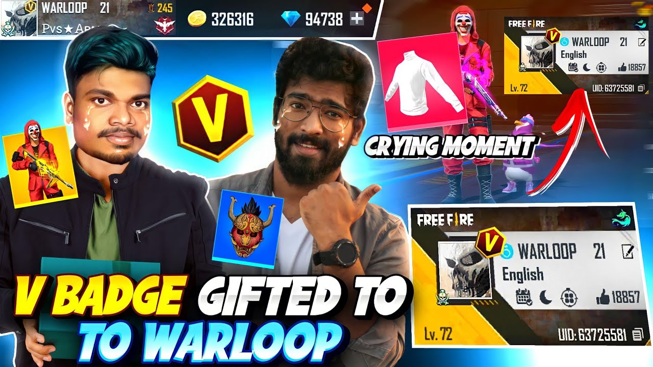 😱Tamilnadu 1st Time V Badge Gifted To Warloop Crying Moment and Hariscar Op Reaction Tricks ...
