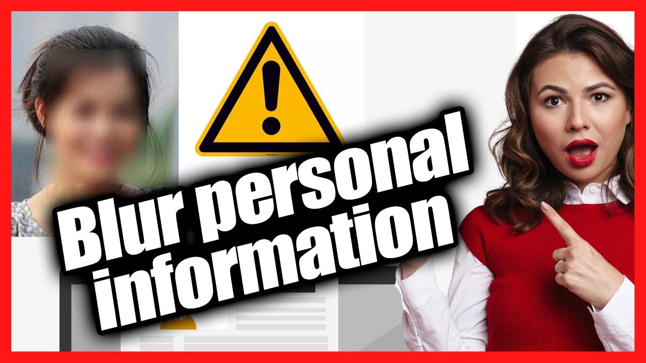 ⚠️ How to blur personal information // blur personal information - YouTube