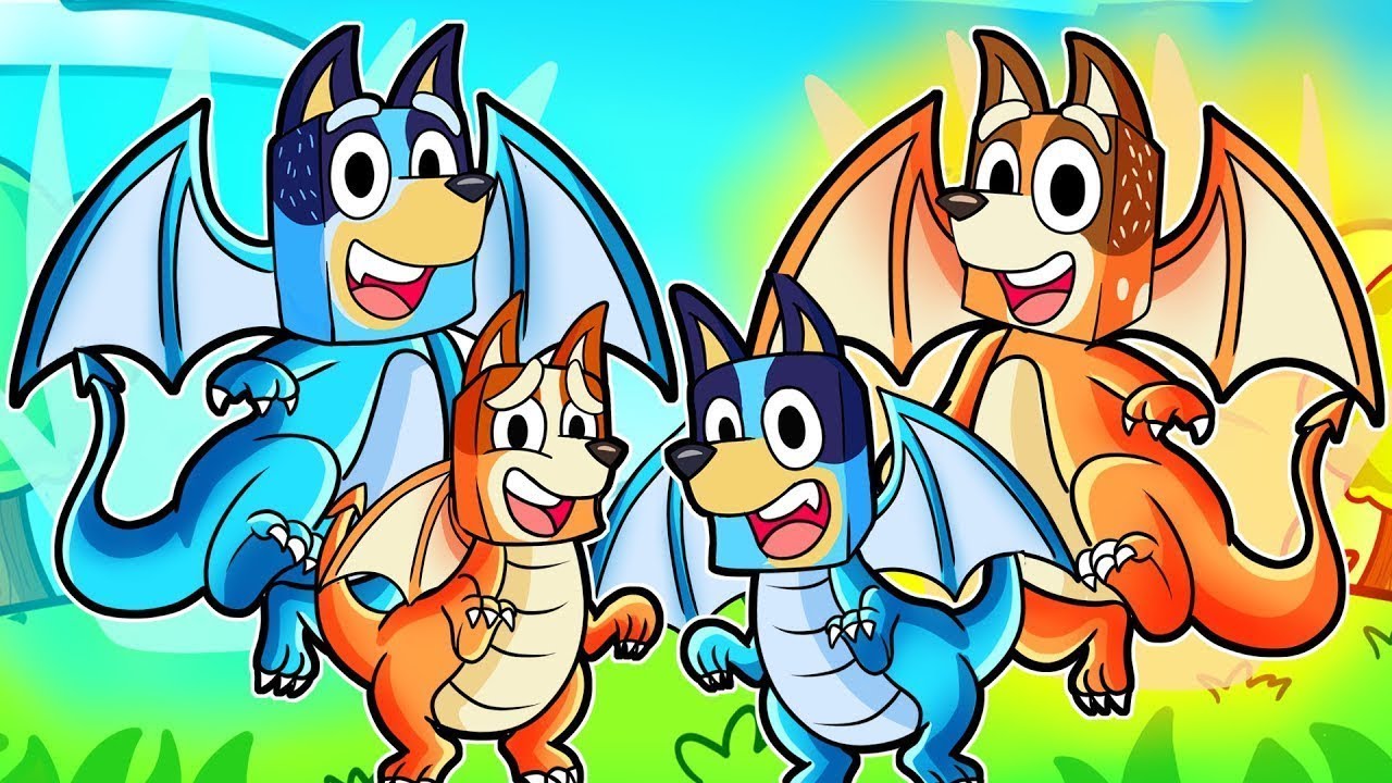 BLUEY AND BINGO BECOME DRAGONS in ROBLOX!! 😱🐲 - YouTube
