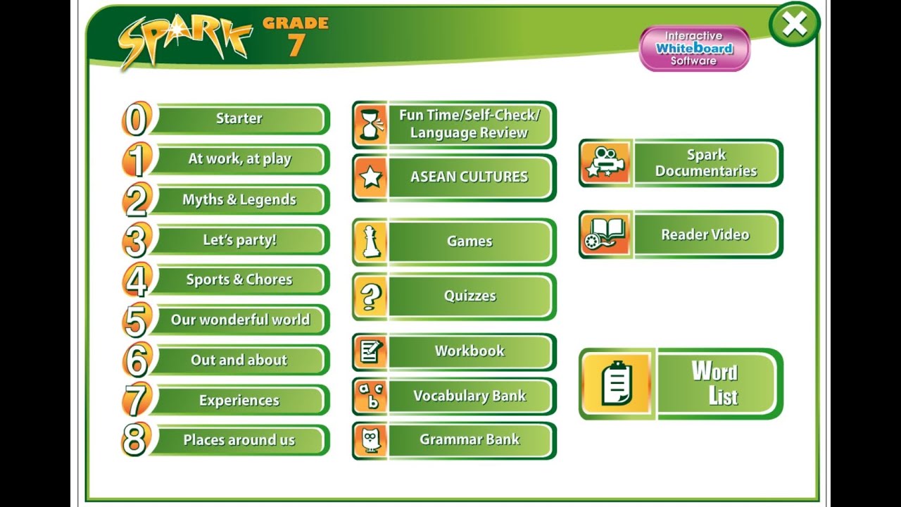 Spark Grade 7 demo of IWB software by Express Publishing - YouTube