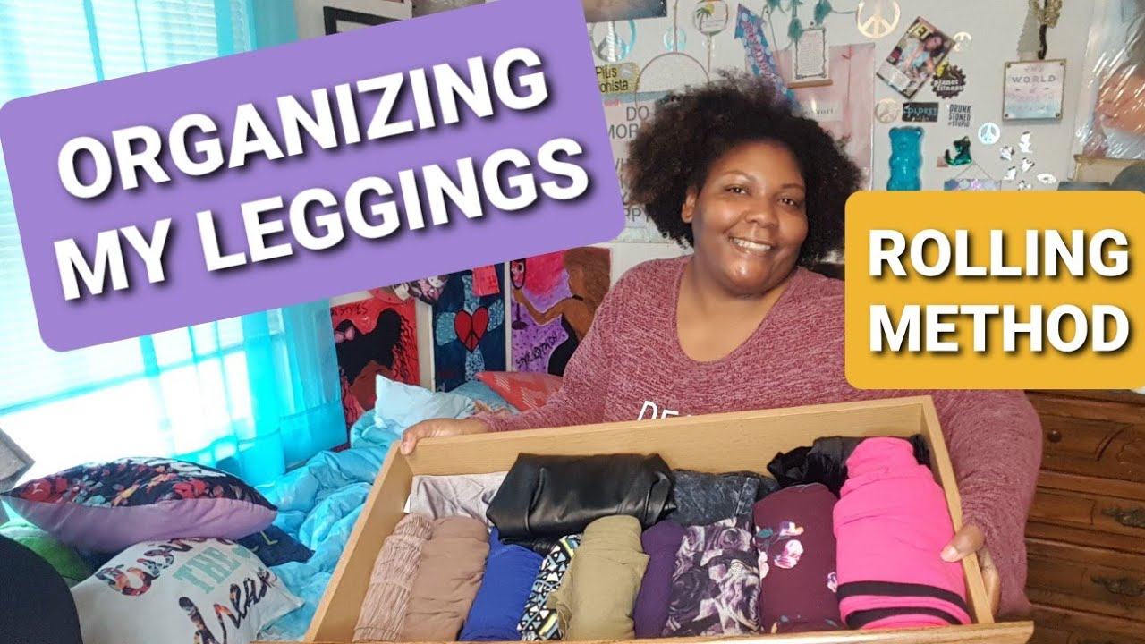 ORGANIZING MY LEGGINGS | HOW TO SAVE SPACE - YouTube