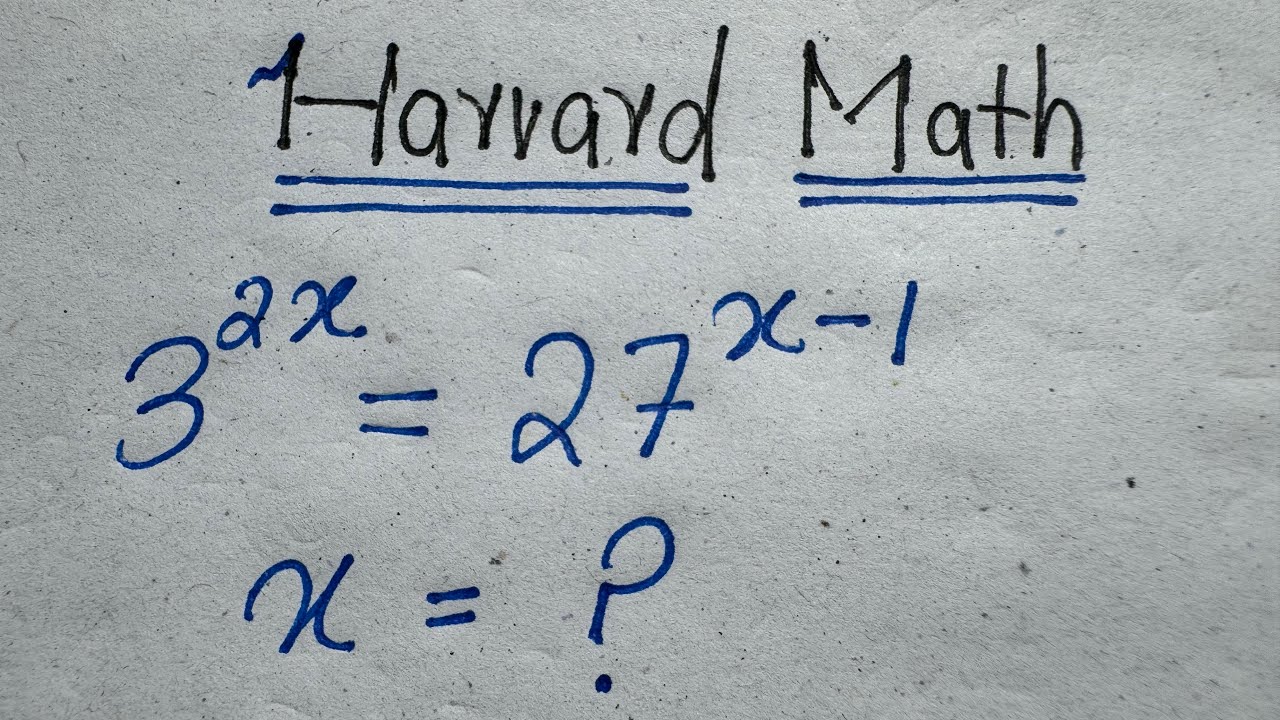 Harvard Entrance Test Problem | Exponent Equation Challenge | Olympiad ...