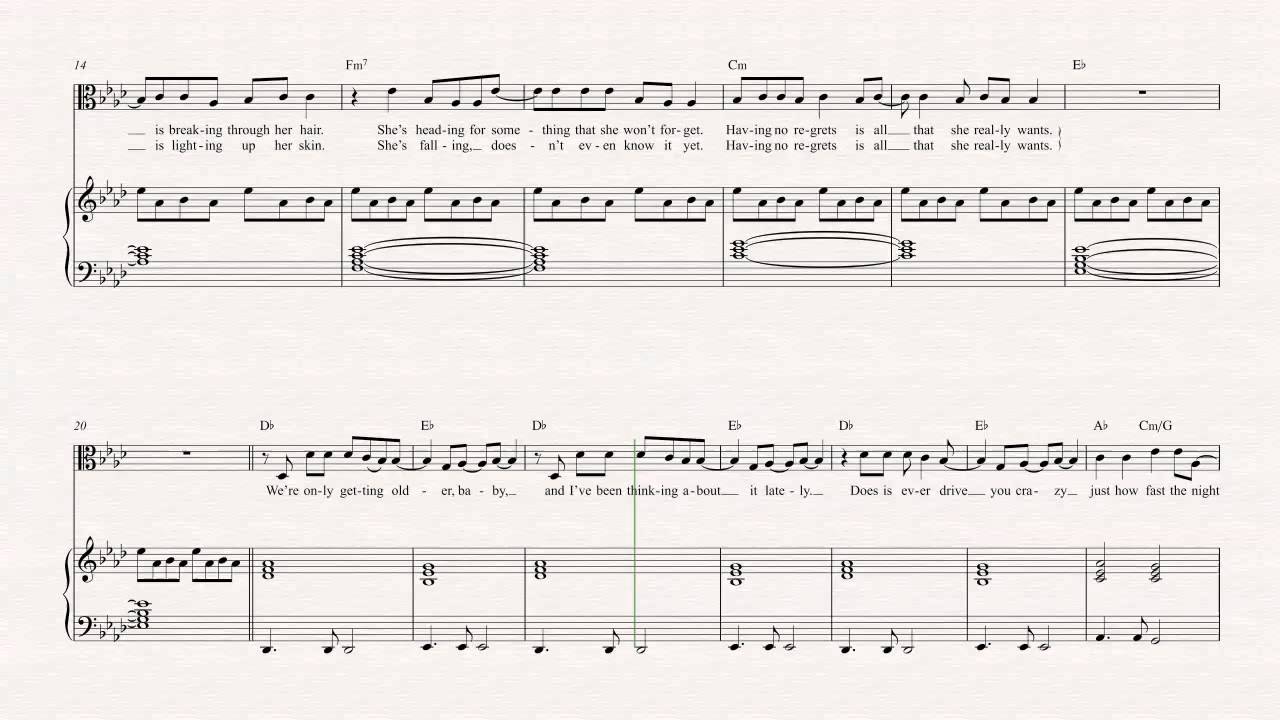Viola - Night Changes - One Direction Sheet Music, Chords, & Vocals ...