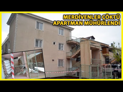 Avcılar'da Merdivenleri Çöken 50 Yıllık Bina Mühürlendi
