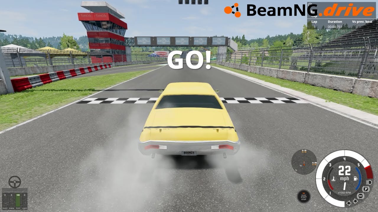 My First BeamNG.drive Video (Time Trial: Short Race Circuit - Hirochi ...