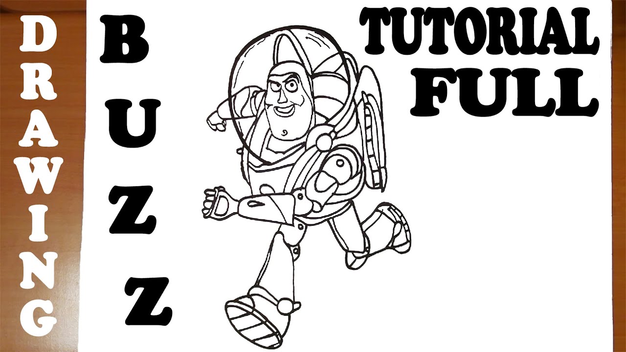 How to Draw Buzz Lightyear From Toy Story Step by Step Easy | DRAWING ...