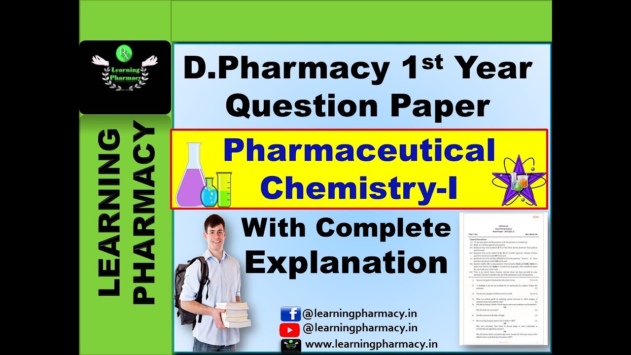 Pharmaceutical Chemistry -I | D.Pharmacy 1st Year Question Paper | With ...