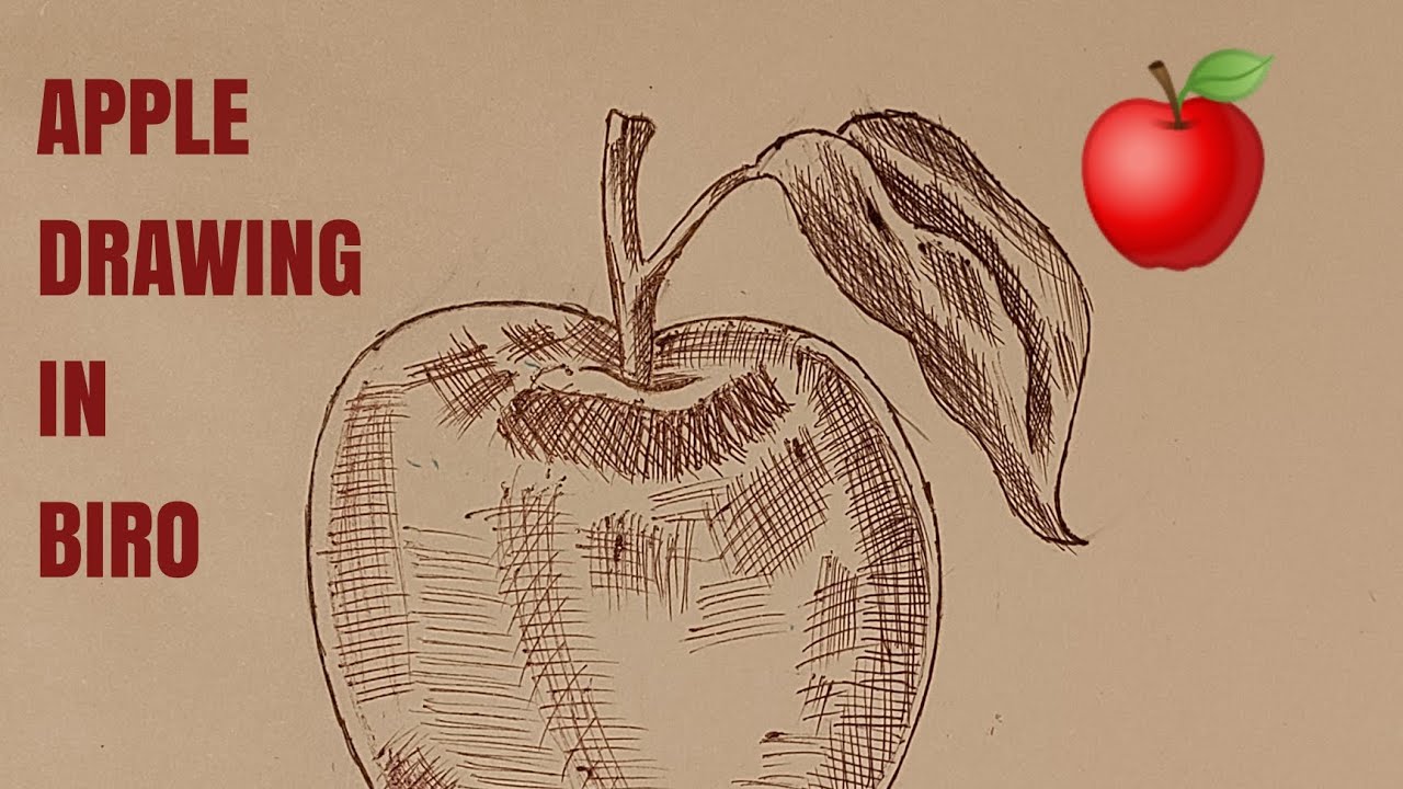 HOW TO DRAW AN APPLE 🍎|| EASY ART TUTORIAL FOR BEGINNERS - YouTube