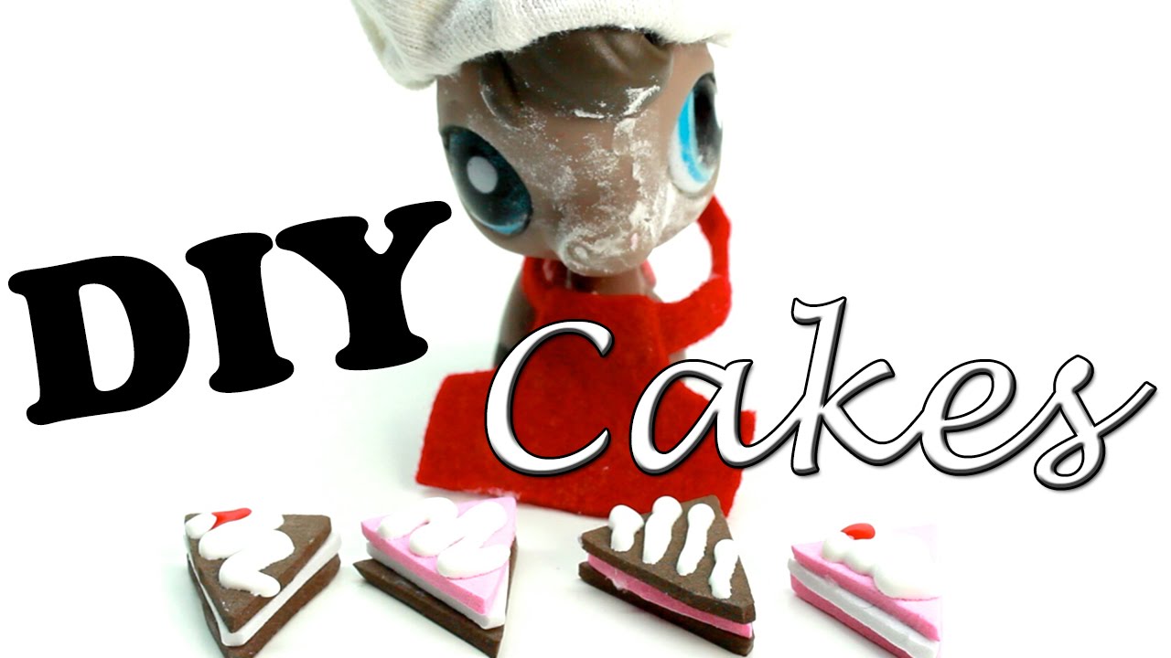 Miniature Cakes Tutorial - DIY Dessert Sweets for LPS and Dolls - YouTube