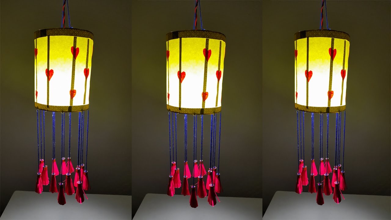 How to make Kandil/Lantern with Cardboard | DIY Akash Kandil ...