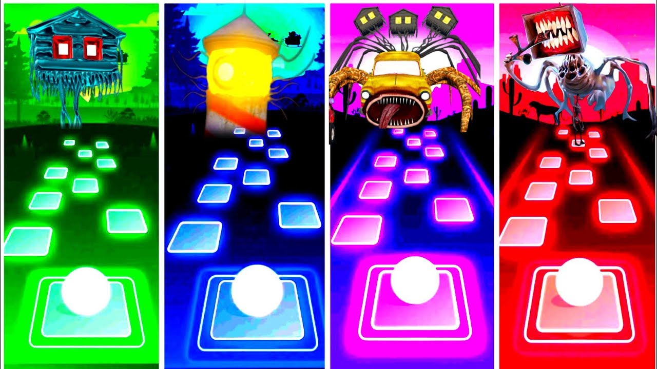 House Head vs Lighthouse Monster vs Car Eater vs megahorn I Tiles Hop ...