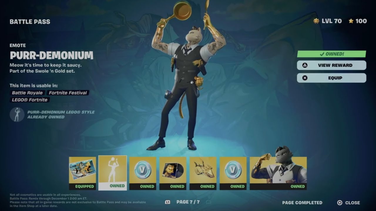 How to Unlock Purr-Demonium Emote in Fortnite | Remix Rewards Page 7 ...