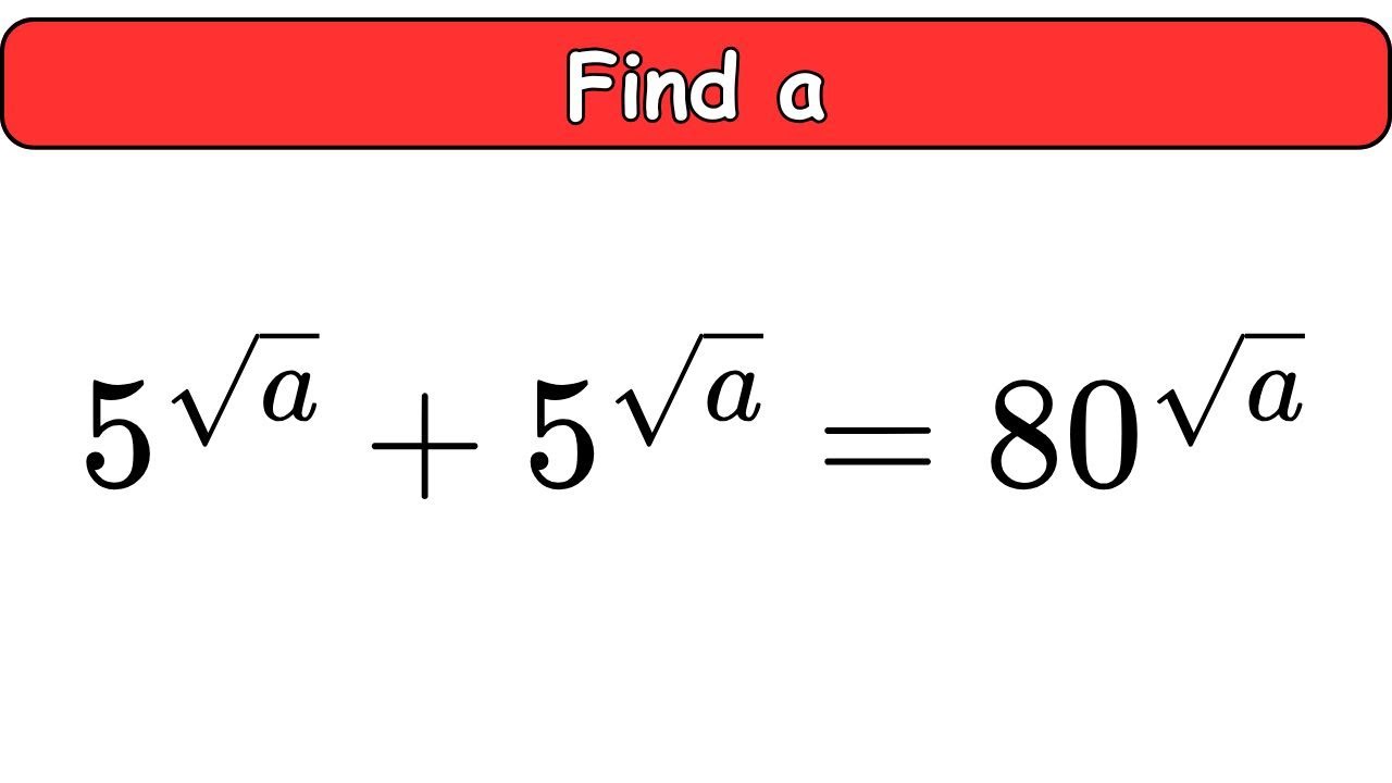 Surds Equation Asked in Exams | Find a | Square Root Equation | Value ...