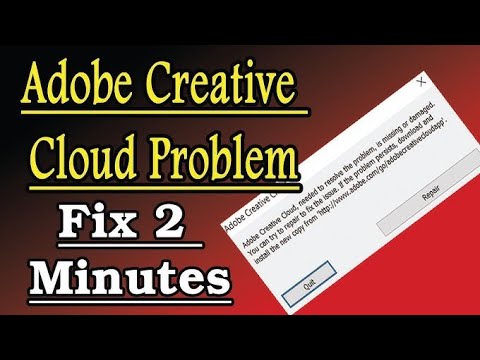 adobe creative cloud needed to resolve the problem is missing or damaged you can try to repair ...