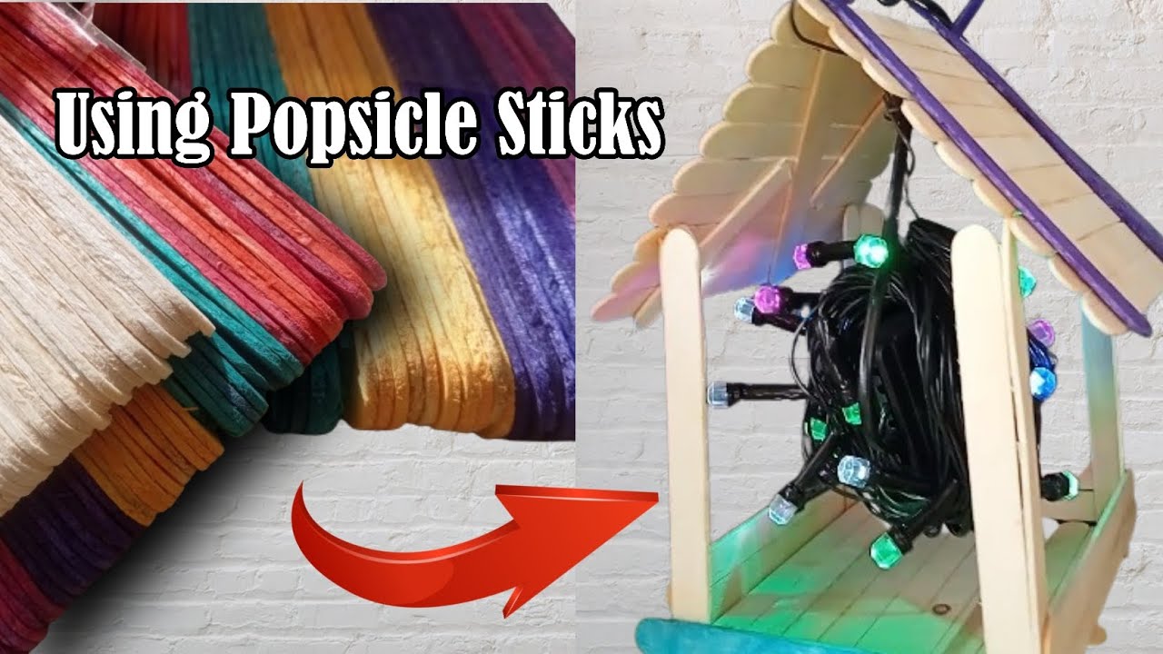 How To Making Amazing Light Lamp | Use Popsicle Sticks | Woods Stick ...