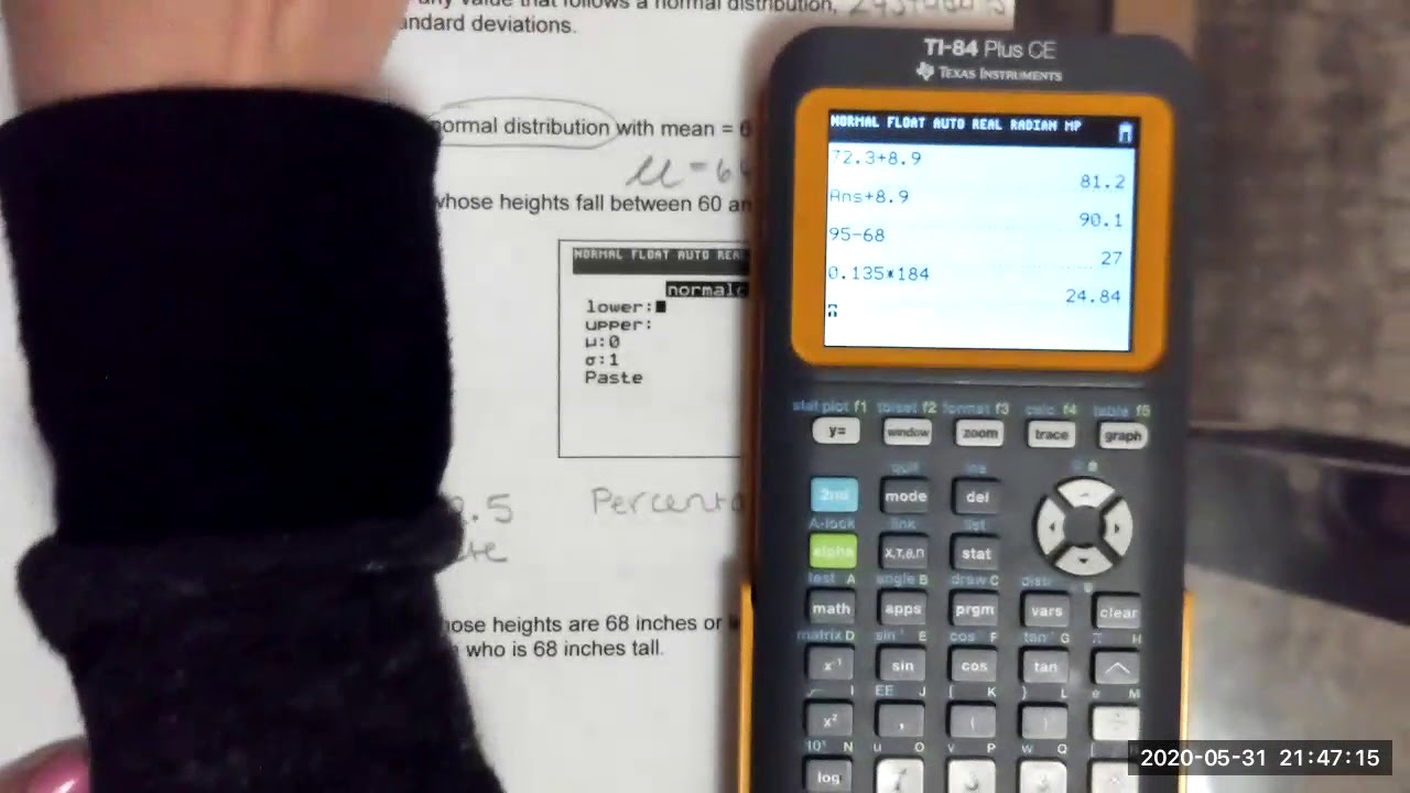 Normal Curve with Calculator - YouTube