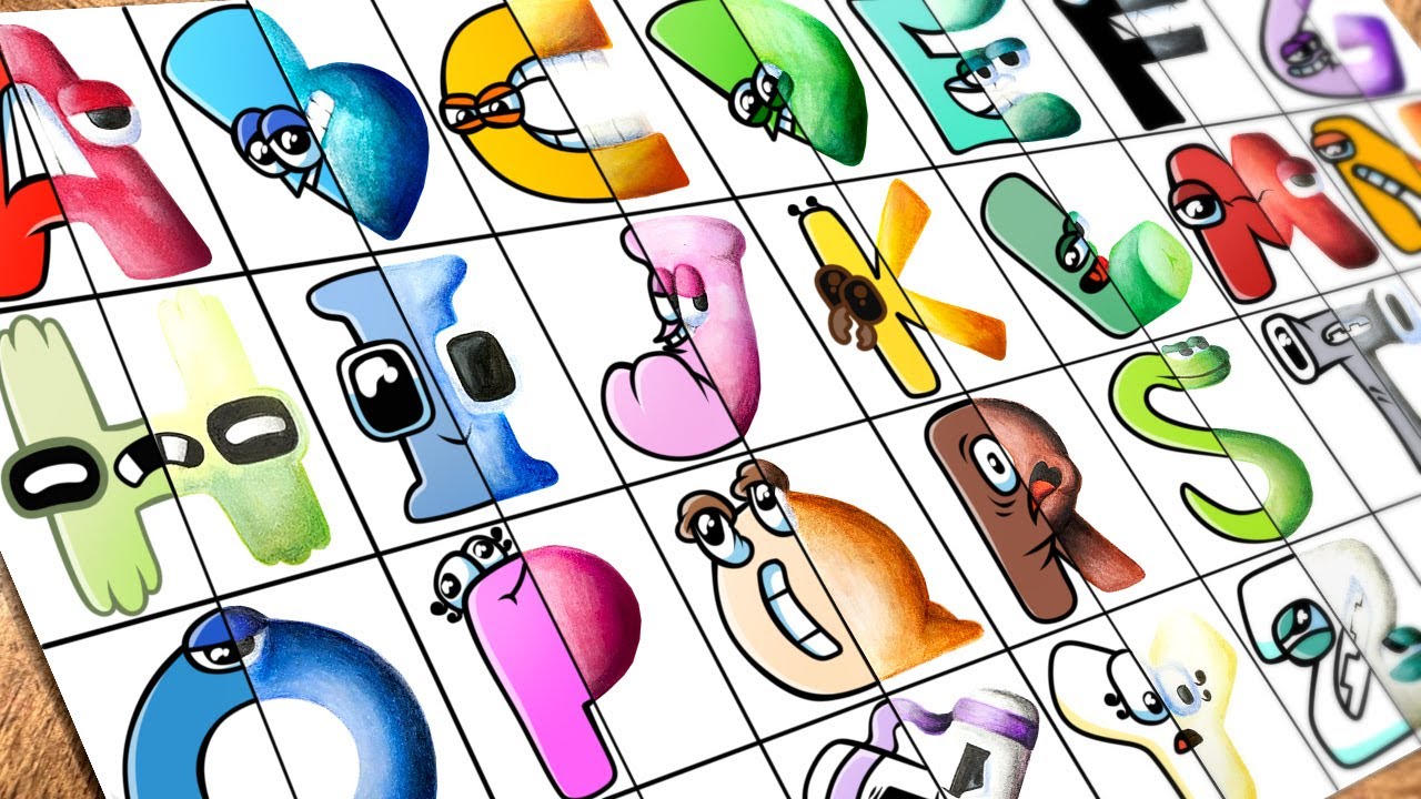 Drawing Alphabet Lore Cartoon VS Realistic (A-Z) / How to draw Alphabet ...