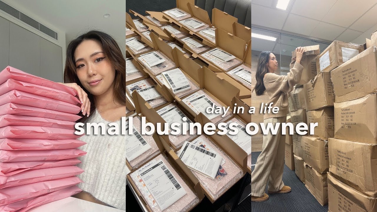 A day in a life of a small business owner (packing orders, restock ...