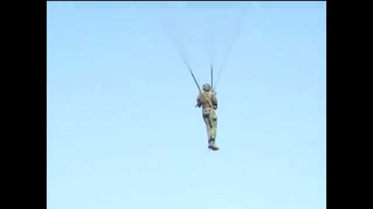 Marine executes terrible parachute landing fall (PLF) - YouTube