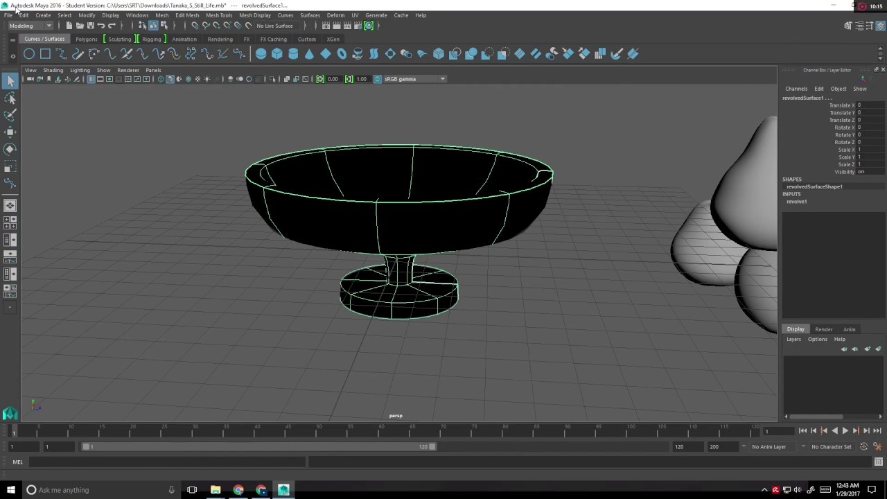Learning Autodesk MAYA: Still Life Project(625% Time Lapse) - YouTube
