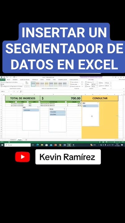 cómo INSERTAR un segmentador de datos en excel: excelbasico - YouTube