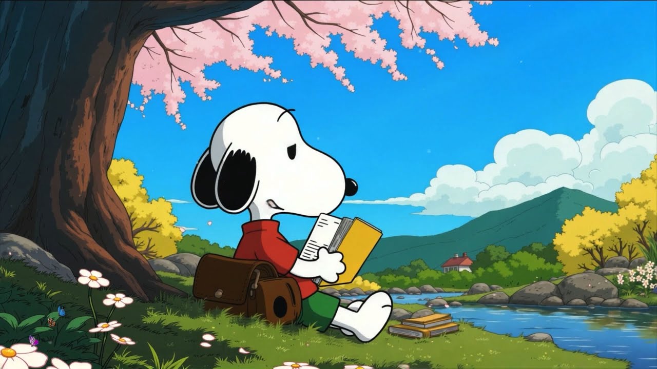 Snoopy’s Lazy Day Vibes 🌼 Calm Lofi Melodies & Cozy Ambience for Serene ...