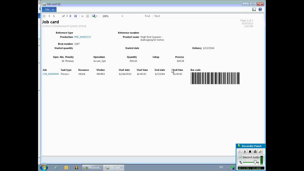 Microsoft Dynamics AX 2012 for Manufacturing - Production - YouTube