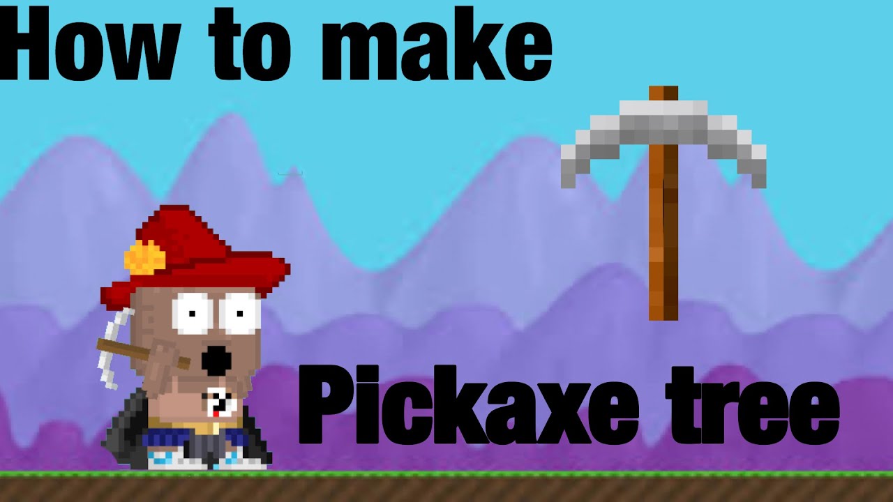 Growtopia : How To Make Pickaxe Trees? - YouTube