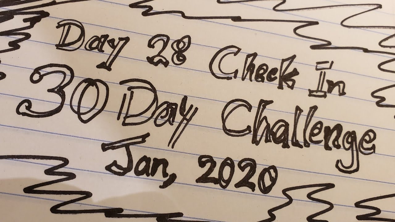 Day 28 Check In - 30 Day Challenge 2020! - YouTube