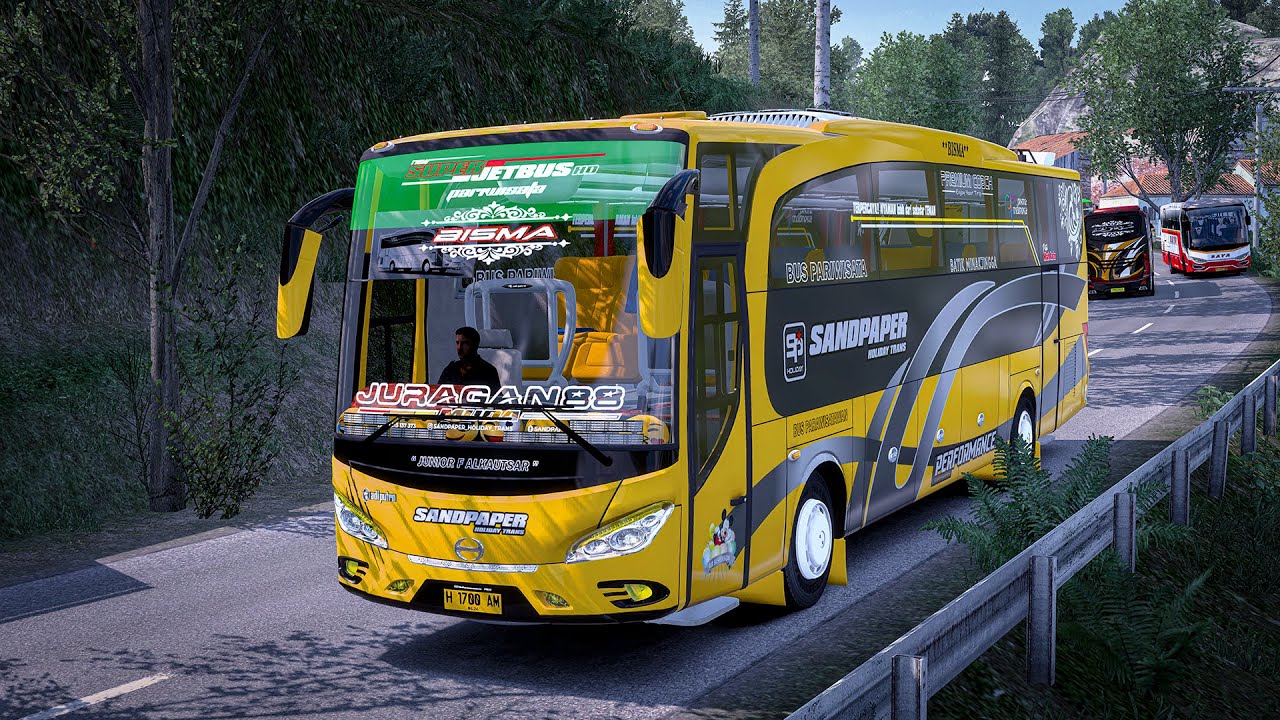 ETS2 - BUS PARIWISATA - SANDPAPER - BISMA - OTW PANGANDARAN - YouTube