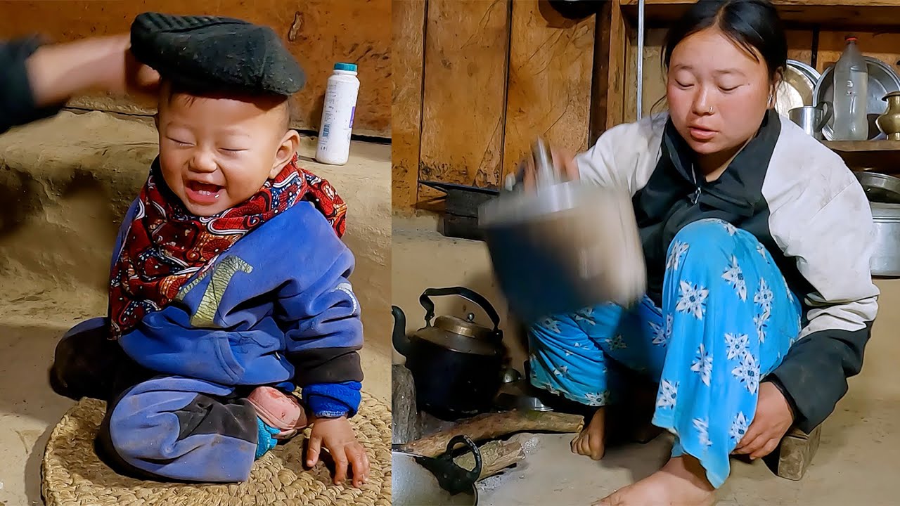 a village family & their whole day through out in the village ...