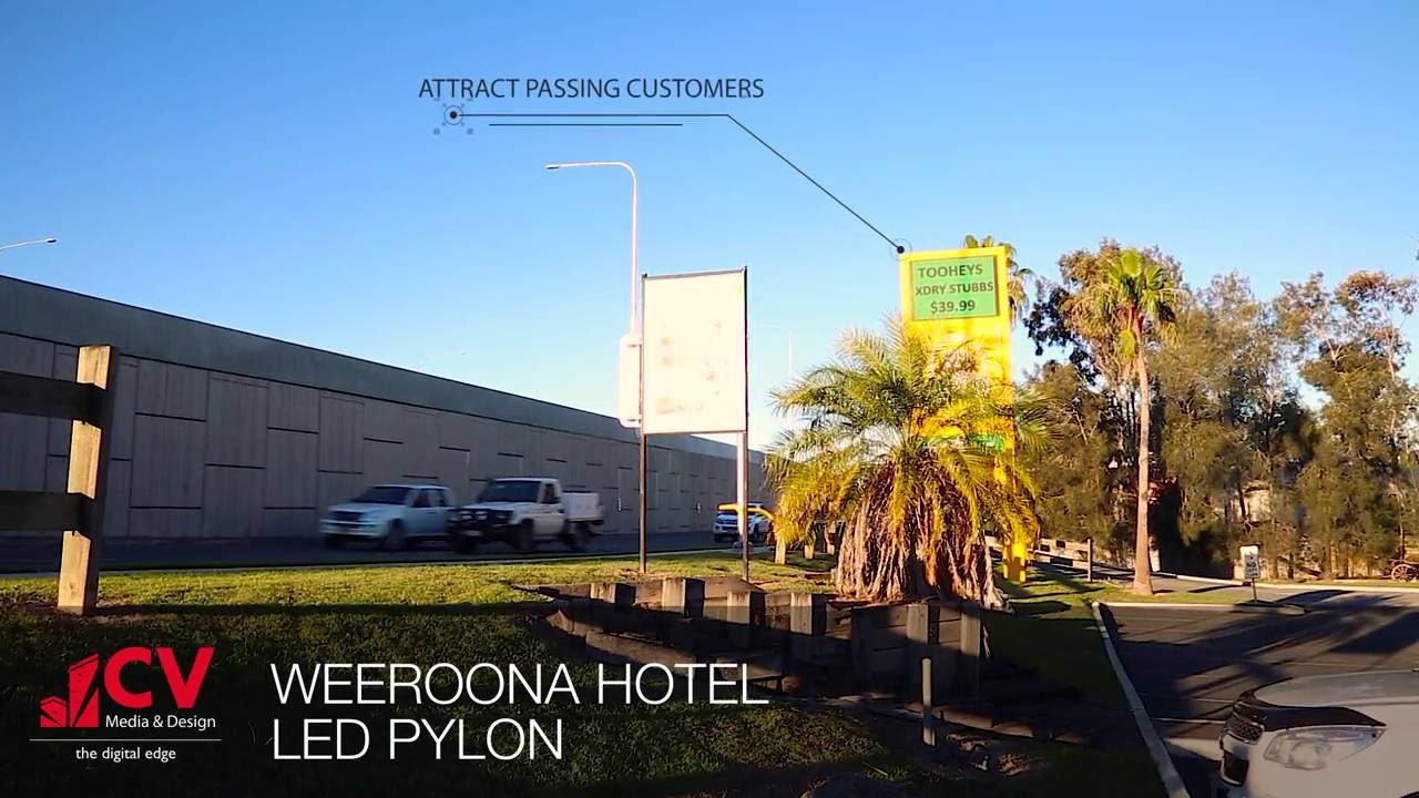 Weeroona Hotel — LED Pylon - YouTube