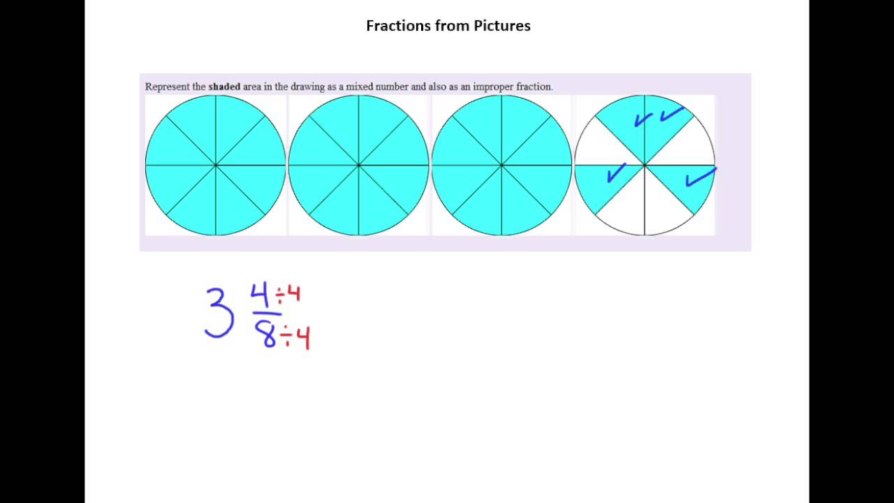 3.2h Fractions from Pictures - YouTube