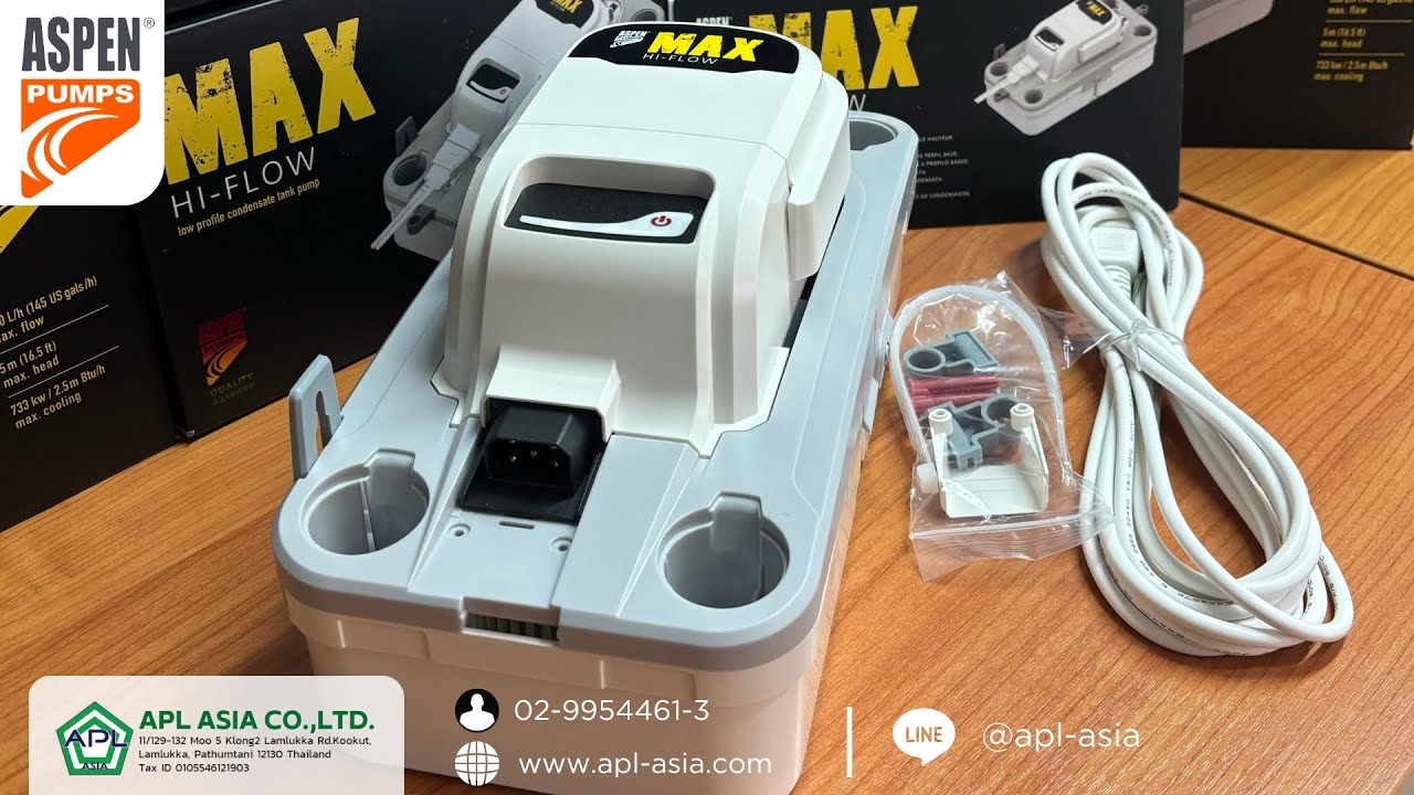 แกะกล่องสินค้าจริง Max Hi-Flow ปั๊มกำจัดน้ำทิ้งจากระบบทำความเย็น - YouTube