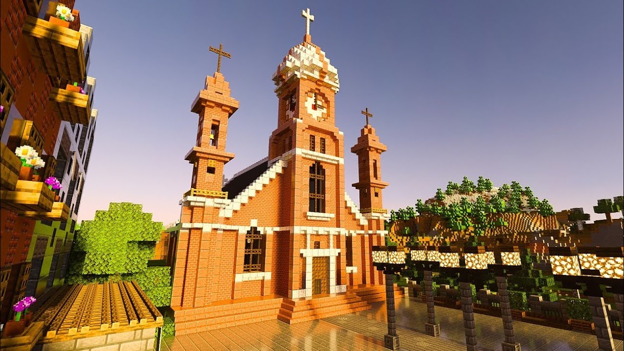 Building a church in Minecraft with RTX on || Timelapse - YouTube