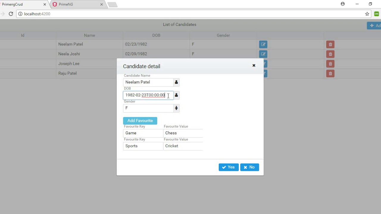 Angular 5 Tutorial Primeng Crud Application Part4 Youtube 5188