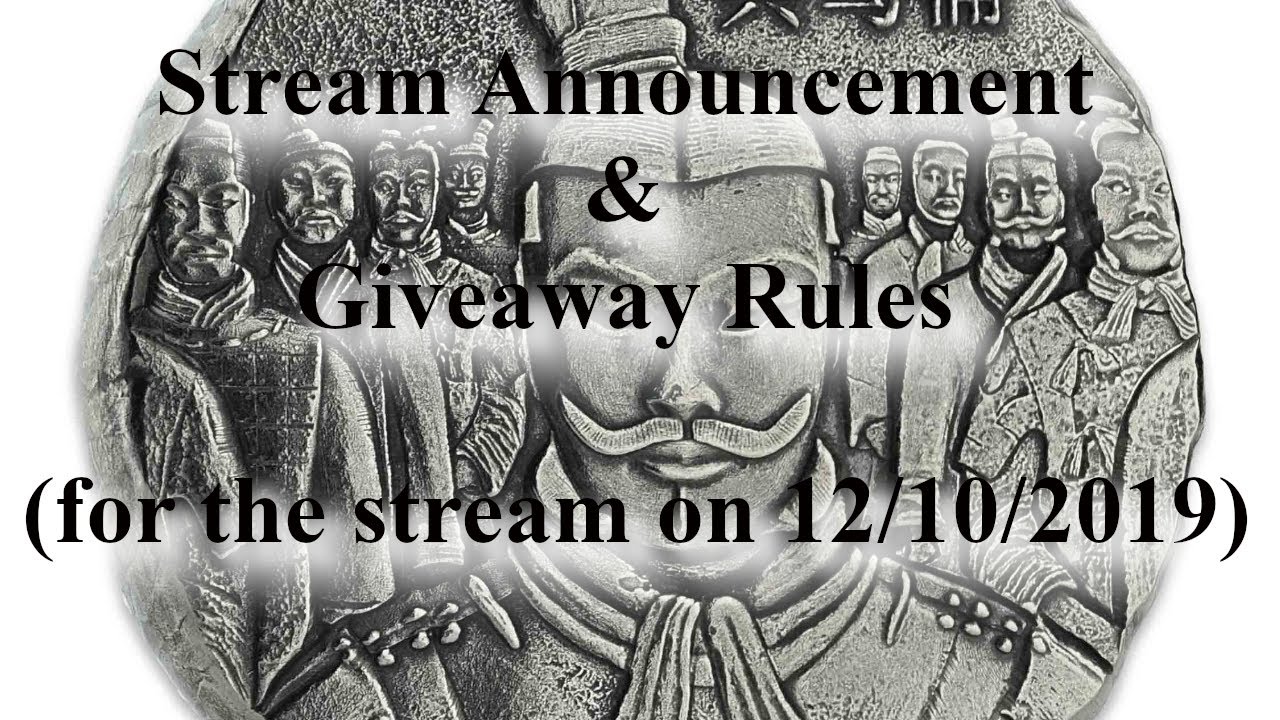 Stream Announcement & Giveaway Rules (for the stream on 12/12/2019 ...