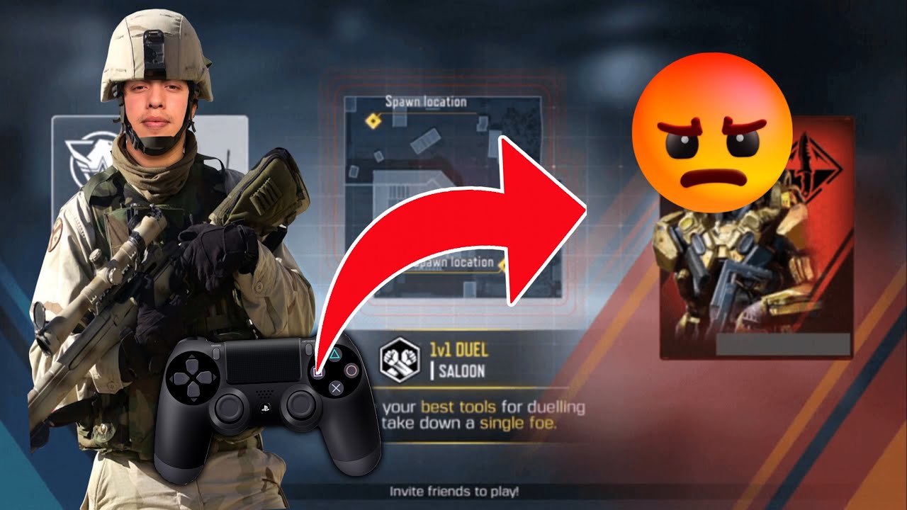 I Made Him Rage Quit In A 1v1 Duel With A Controller! || COD Mobile ...