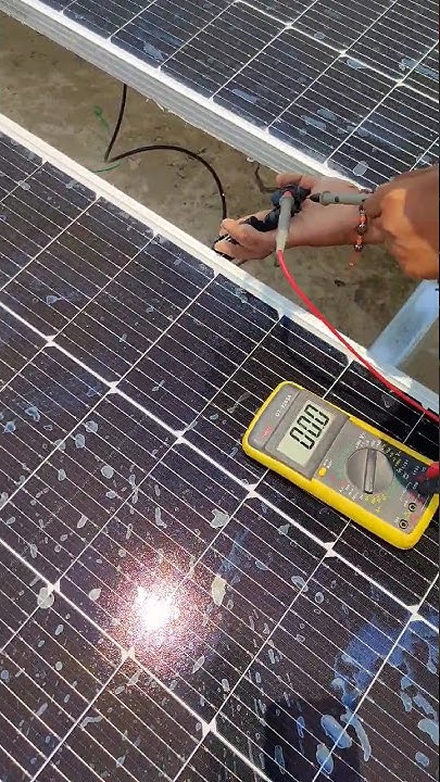 Solar Panel Voltage Testing with Multimeter - YouTube