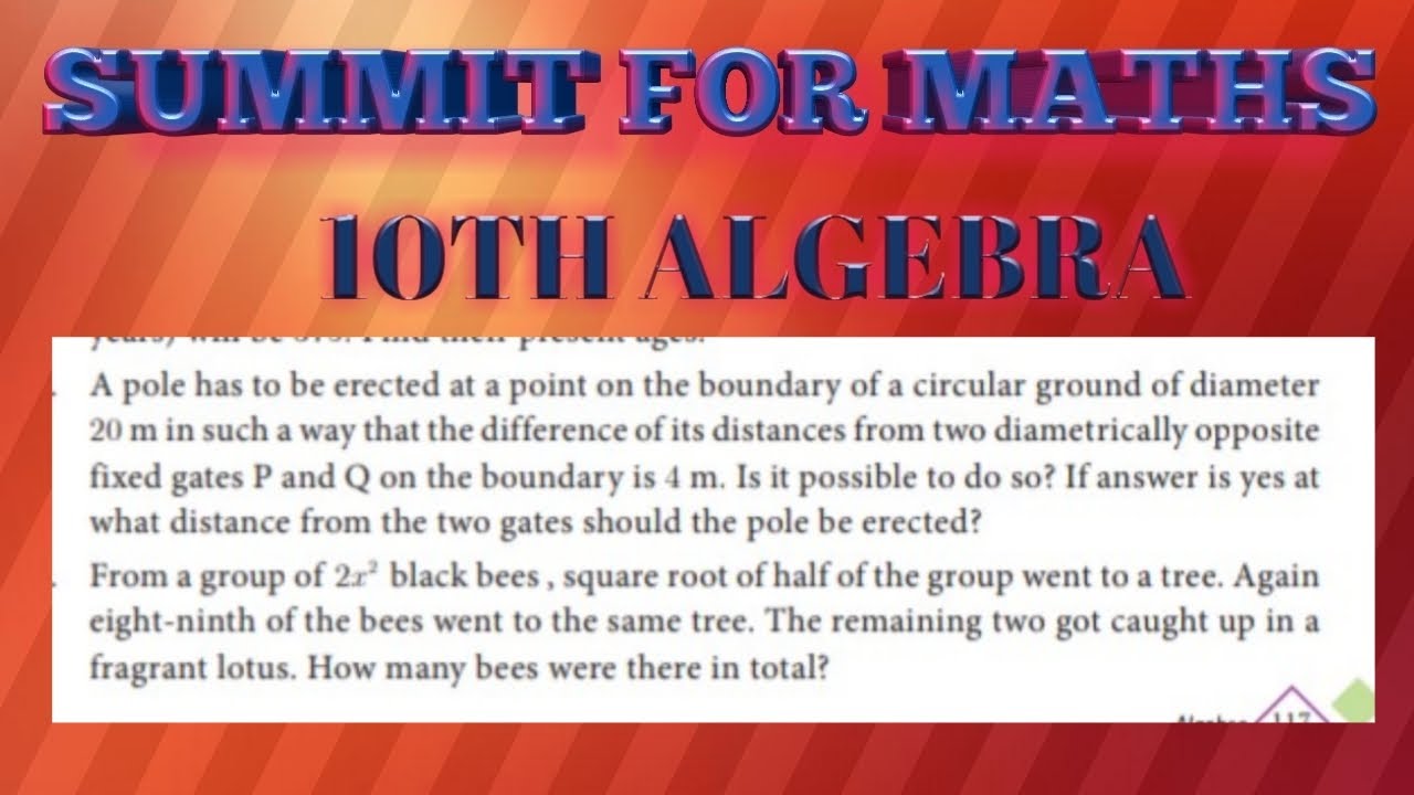 ALGEBRA || SOLVING WORD PROBLEMS || EX 3.12 SUM NO 5 & 6 || 10TH MATHS ...