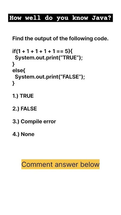 Java quiz time!Drop your answer in the comments! #java #programmingquiz ...