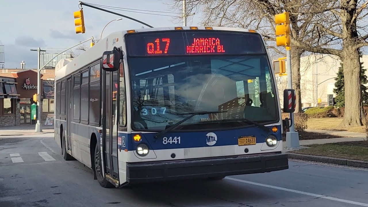 MTA NYCT: 2016 Nova LFS #8441 on the Q17 @ 188th St & 64th Ave - YouTube