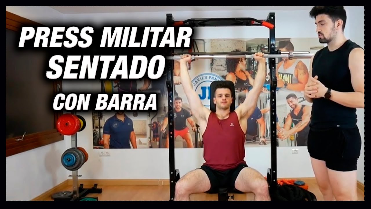️ Press Militar con Barra Sentado || Técnica del Ejercicio, Errores ...