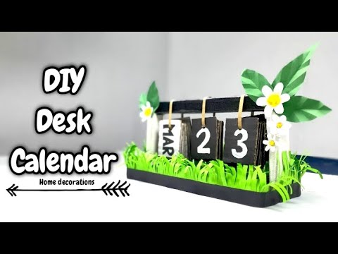 Desk calendar DIY | Cardboard | table decor | craft ideas | Home ...