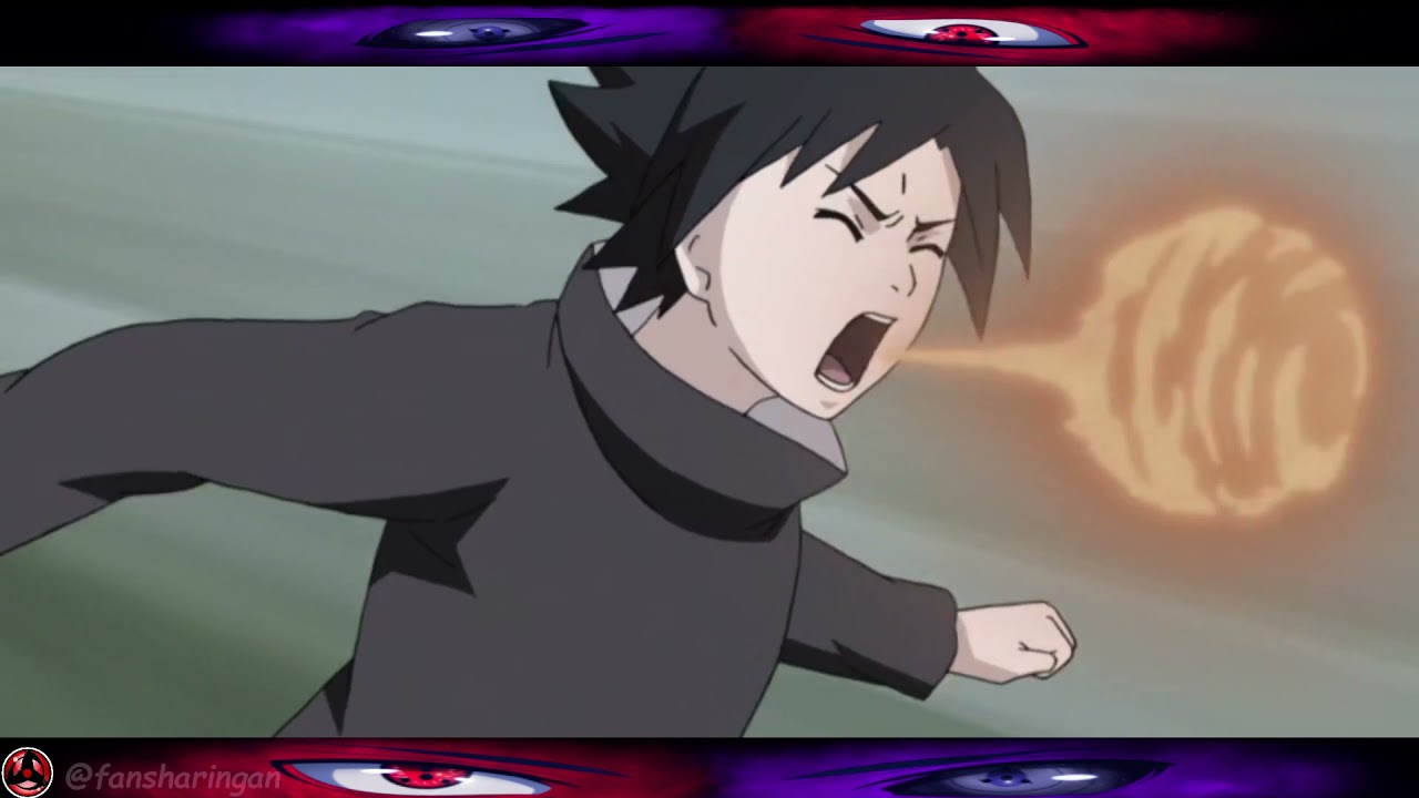 Sasuke Learns FireBall Jutsu from his father - YouTube