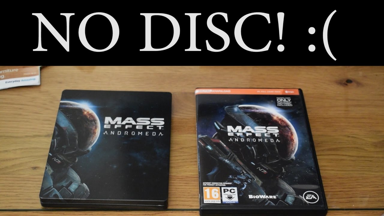 Mass Effect Andromeda No Disc for the PC? Rant - YouTube