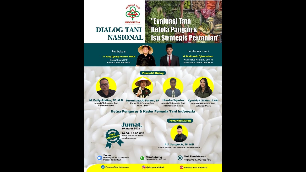 Dialog Tani Nasional "Evaluasi Tata Kelola Pangan & Isu Strategis ...