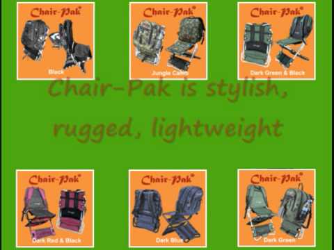 Chair-Pak - The Backpack with a built-in Chair! - YouTube