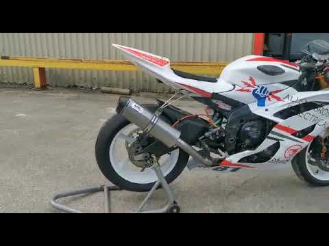 Yamaha R6 Track bike hi level exhaust and hanger by Max Torque Cans UK ...