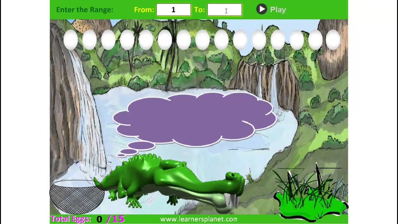 Online math game for kids Alligator and mouse - YouTube